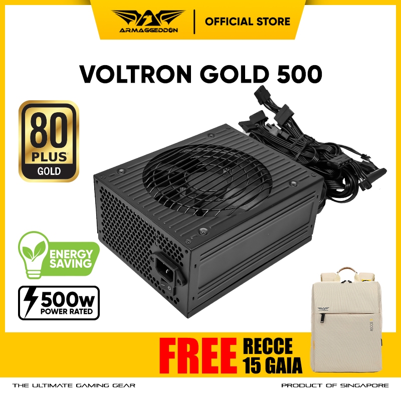 Jual Power Supply Armaggeddon Voltron Gold 500 PSU 80+ Gold Certified | Garansi Resmi 10 Tahun ...