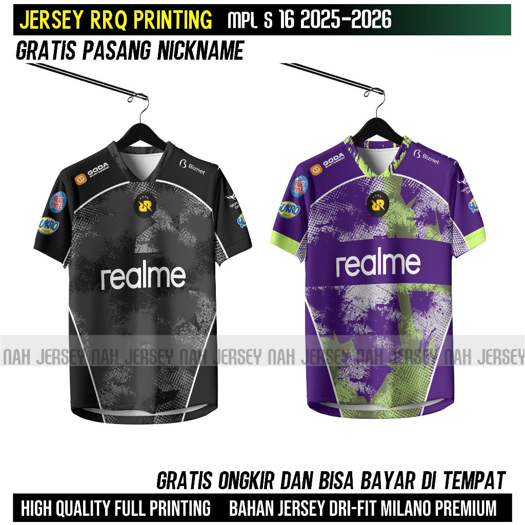 Jual Baju Jersey rrq Mpl Season 16 printing 2025 Premium Terbaru Gratis ...