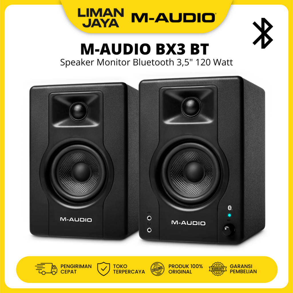 Jual M-Audio BX3 BT BX-3 Speaker Monitor Studio Recording Flat 3,5" 120 Watt Bluetooth | Shopee ...