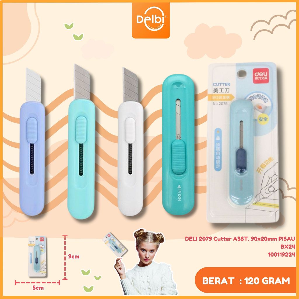 Jual Deli Cutter Knife Alat Pemotong Ukuran SK5 2079 2079 Cutter ASST ...