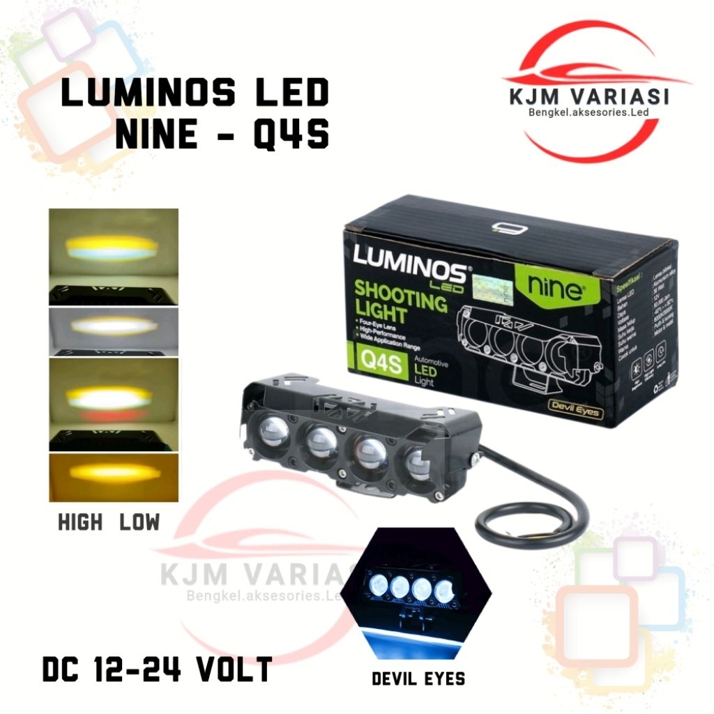 Jual Lampu Tembak sorot SQL 4 Mata NINE LUXIMOS Q4S 36 Watt Putih ...