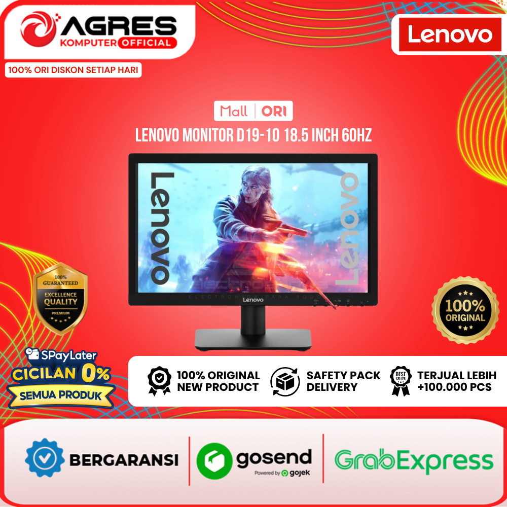 Jual LENOVO MONITOR D19-10 18.5 INCH 60HZ | Shopee Indonesia