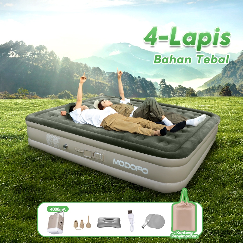 Jual [COD] MODOFO Outdoor hijau Matras Kasur Pompa Tidur Kasur Angin ...