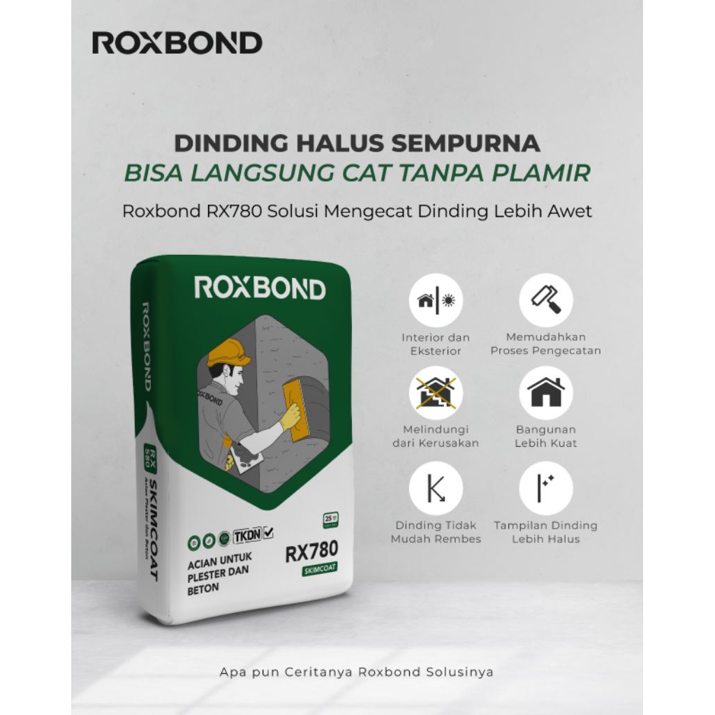 Jual Mortar Roxbond perekat,plester,acian dan beton instan | Shopee ...