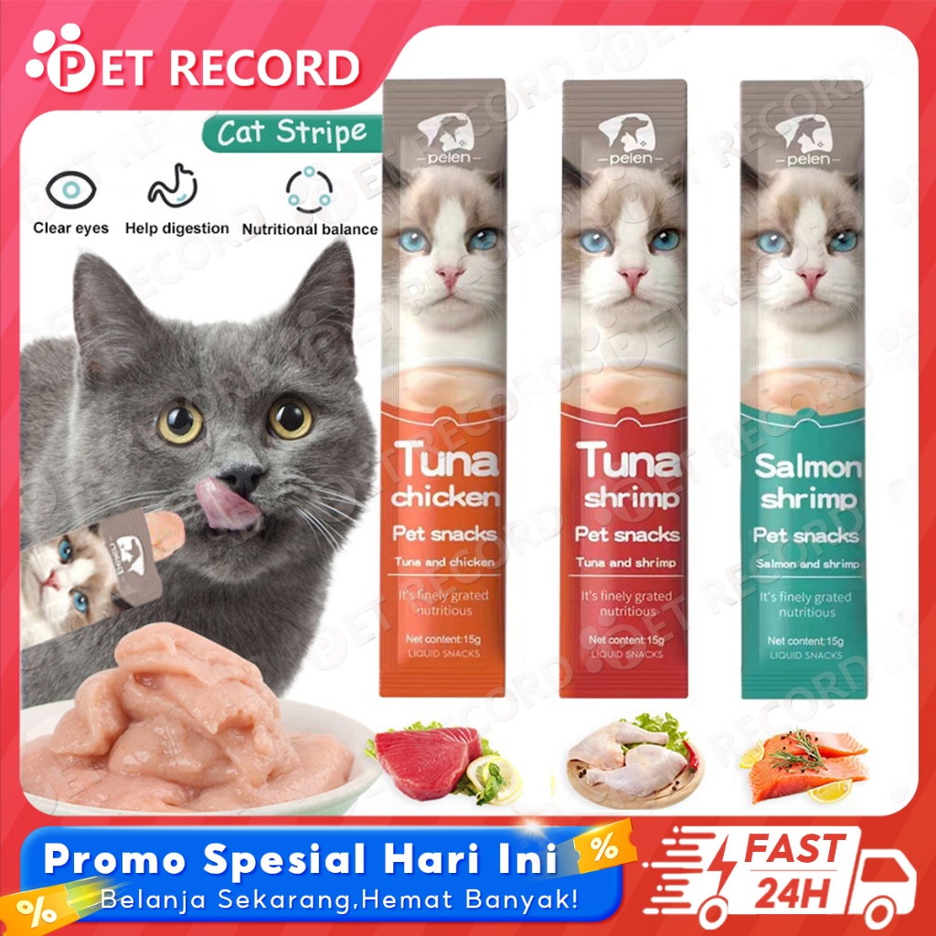 Jual PEIEN PET Snack Kucing Hewan Peliharaan Cat Strip Makanan Kucing ...