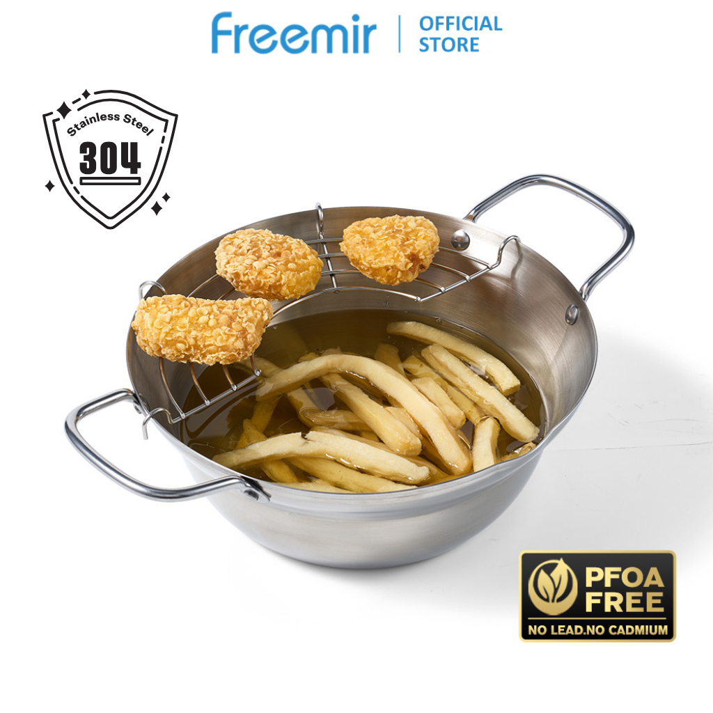 Jual [OFFICIAL] freemir Deep Fryer 20cm SUS 304 Wajan Penggorengan ...