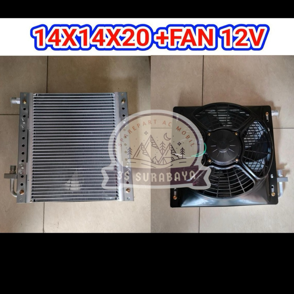 Jual Kondensor Plus Extrafan 14x14x20 14 14 20 R134 Multiflow 14 inch ...