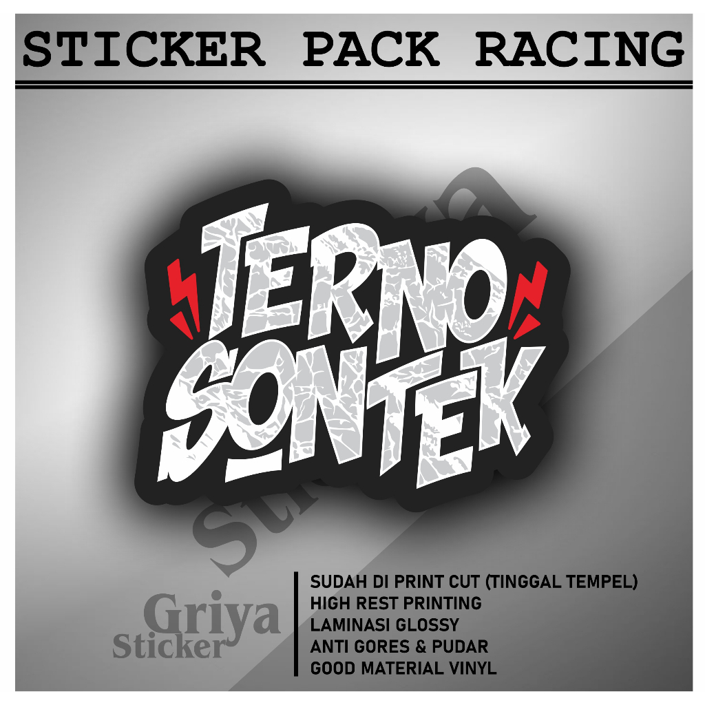 Jual Stiker Terno Sontek Sticker Printcut Kata Kata Tinggal Tempel ...