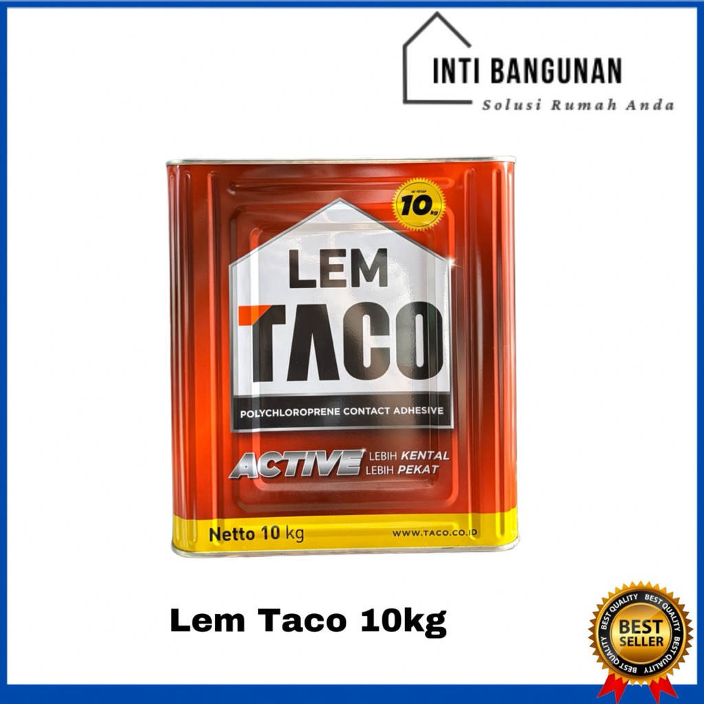 Jual Lem Taco Active 10kg 10 kg 1 Blek Lem HPL Lem Kuning Serbaguna Lem Vynil Kayu Karet Busa ...