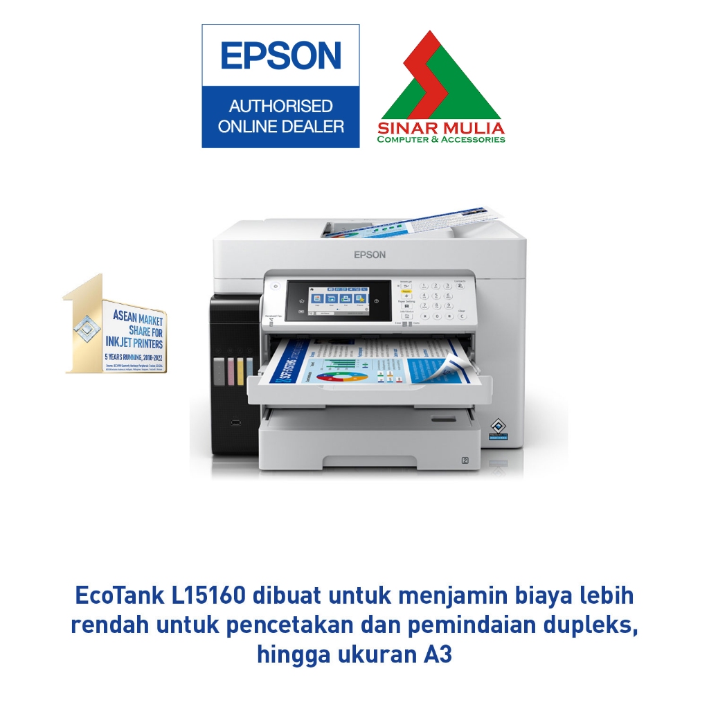 Jual Epson EcoTank L15160 A3 Wi-Fi Duplex All-in-One Ink Tank Printer ...