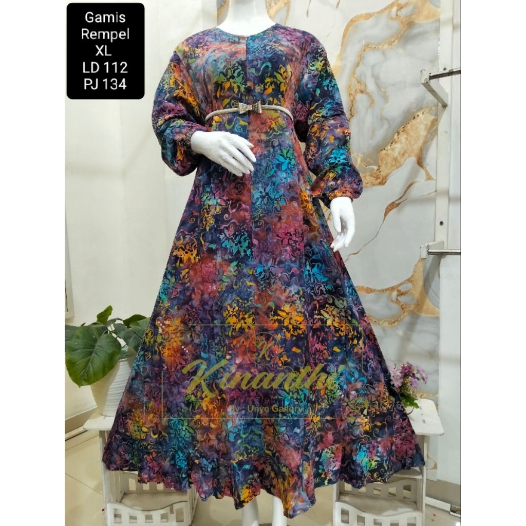 Jual Kinanthi / Gamis Rempel Kinanthi / Kinanthi Batik Nusantara ...
