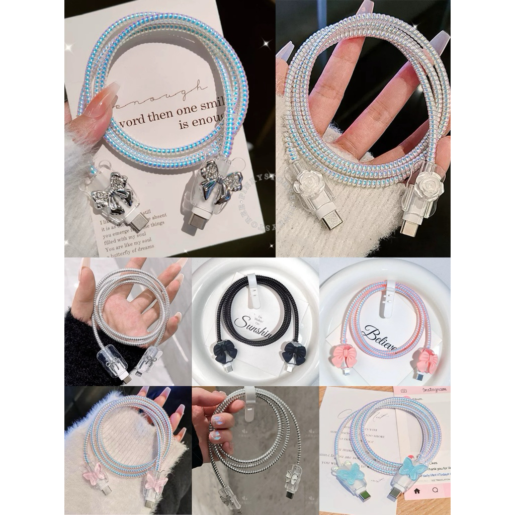 Jual [1Set 4item] Pelindung Kabel Charger Kabel Data Kawat Kabel Data ...