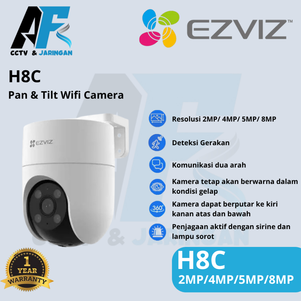 Jual Kamera CCTV EZVIZ H8C 2MP / 4MP / 5MP / 8MP Smart Home IP Camera ...