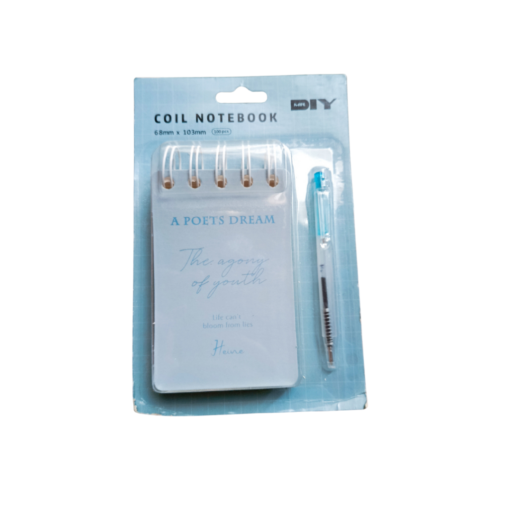 Jual MR DIY Coil Notebook Note Kecil isi 100 Lembar Warna Biru Plus ...