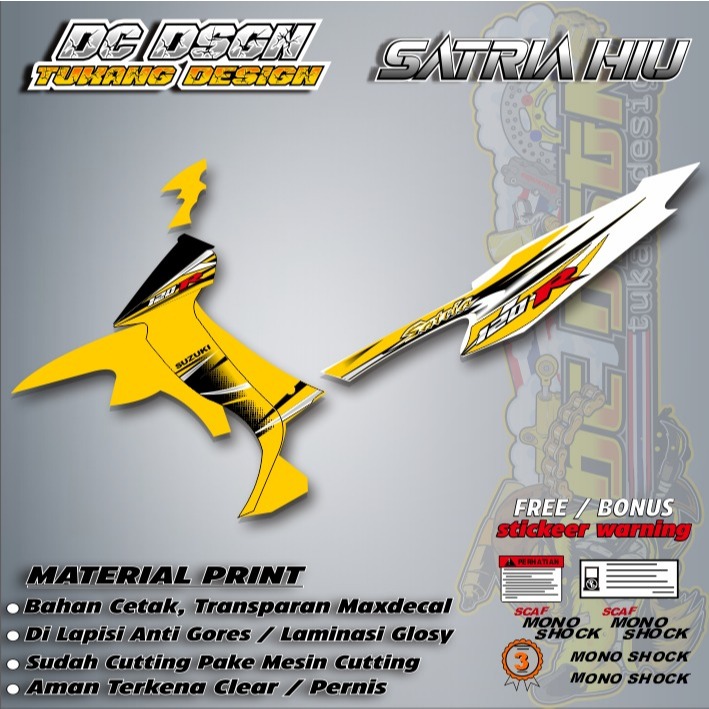 Jual Sticker Striping Satria Hiu 2Tak Variasi Transparan UV maxdecal ...