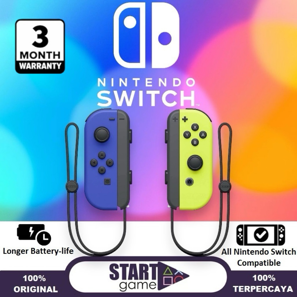 Jual Joycon Nintendo Switch Joy Con Switch - Blue Neon Yellow | Shopee ...