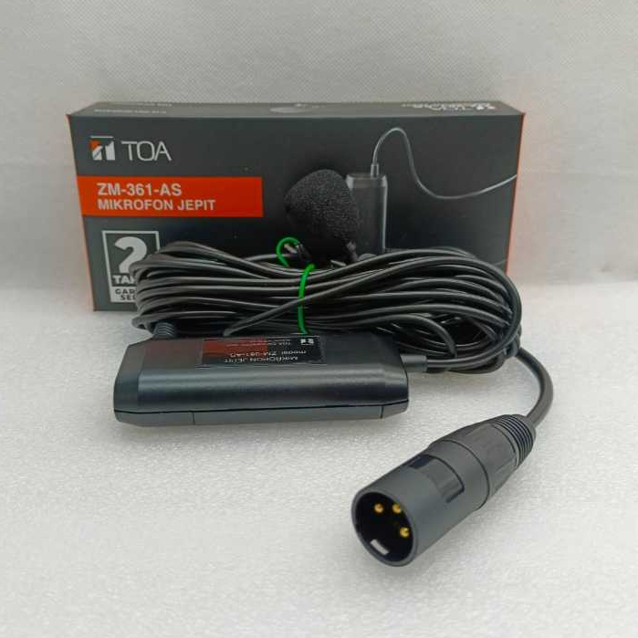 Jual mik jepit mic imam microphone clip on toa zm361as pakai jack xlr ...