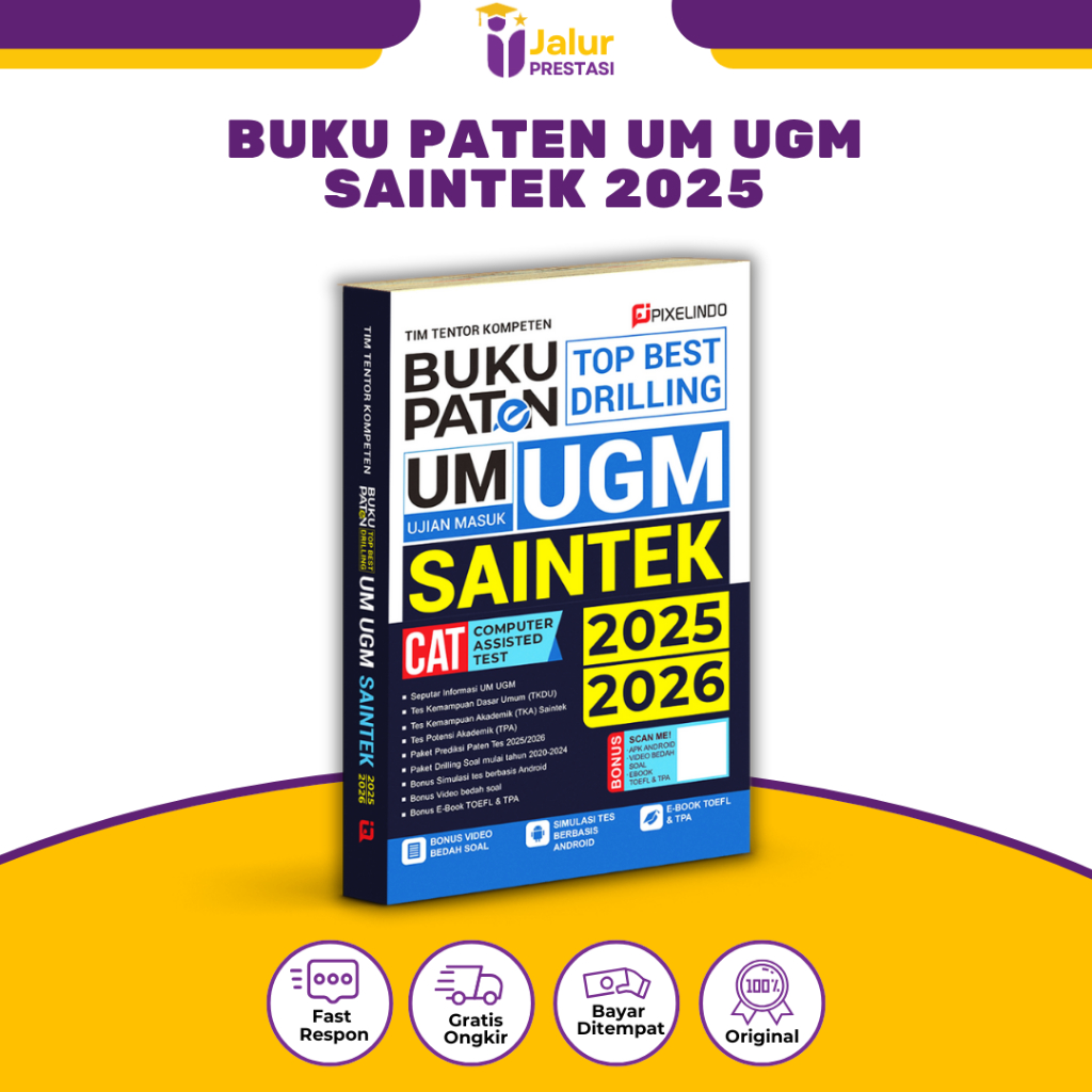 Jual Buku Paten UM UGM Saintek 2025/2026 - Buku Ujian Masuk UGM Saintek - Pixelindo | Shopee ...