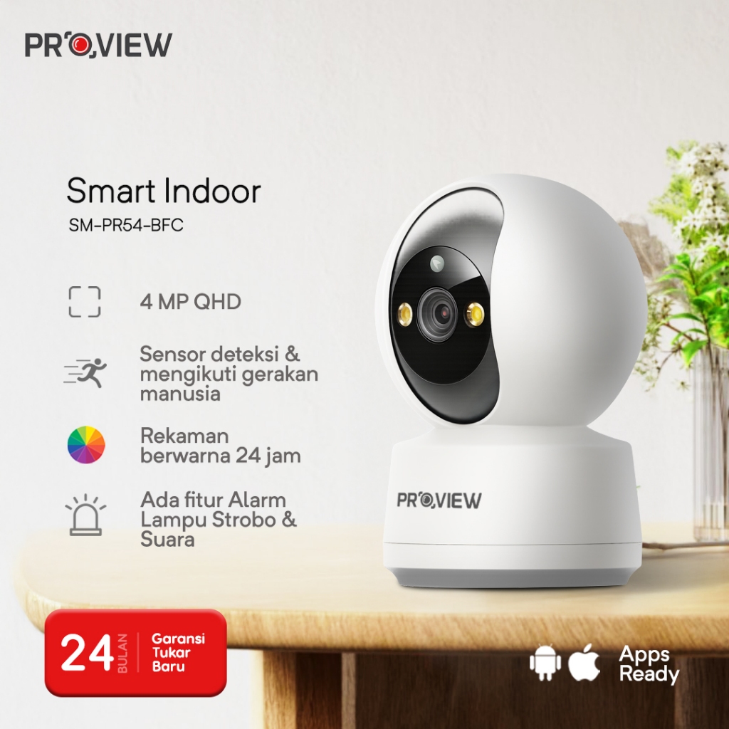 Jual PROVIEW CCTV Wifi Indoor PTZ 4MP 2K QHD 355° Motion Detection ...