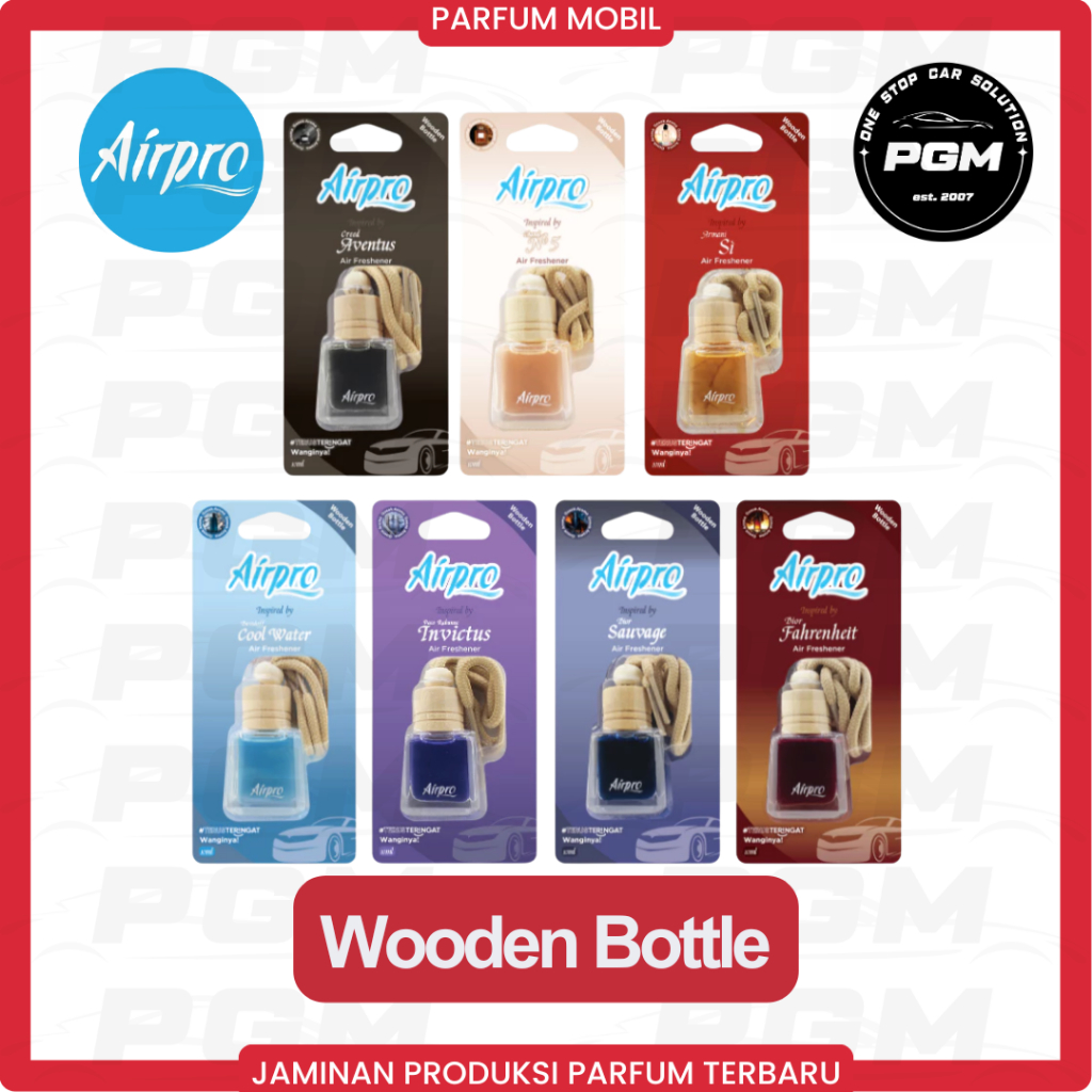 Jual Parfum Mobil Gantung Airpro Wooden Bottle | Shopee Indonesia