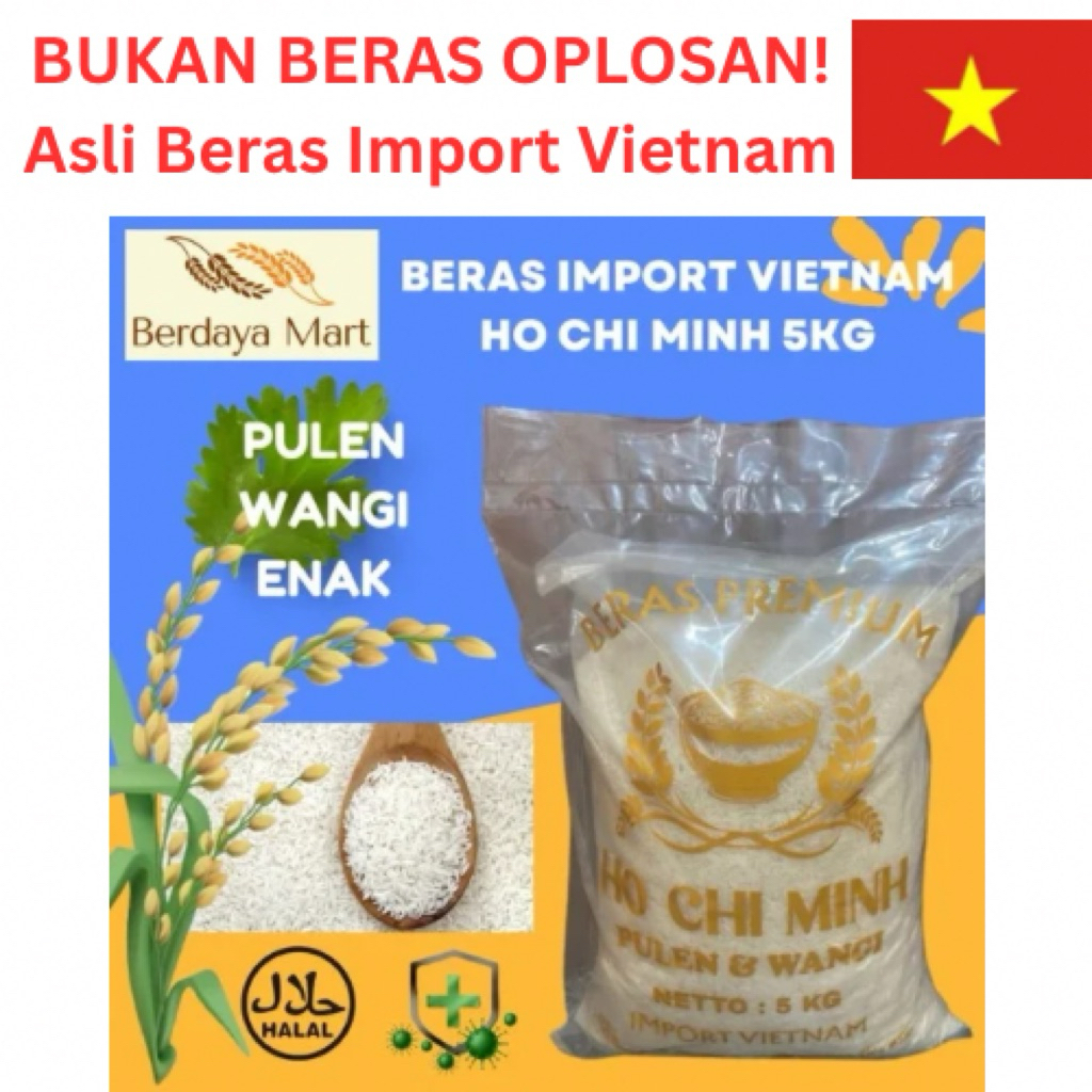 Jual Beras Vietnam Jasmine "Ho Chi Minh" 5KG (100% Import Vietnam ...