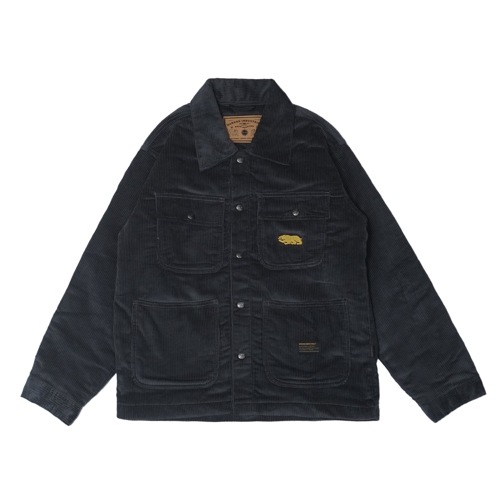 Jual Hanoon Industries – Chore Work Jacket Vintage Corduroy Gray Timber ...