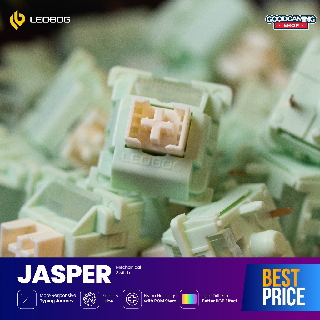 Jual LEOBOG Jasper Switch Linear RGB 45gf 5pin For Mechanical Keyboard ...