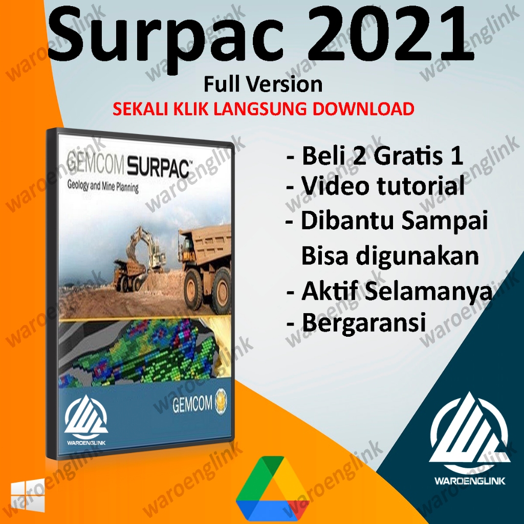 Jual Surpac 2021 full version | Video tutorial install | Permanen ...
