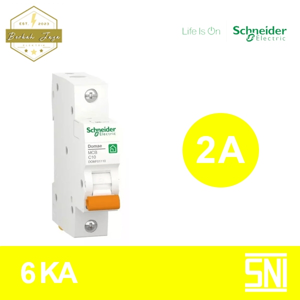 Jual MCB New Schneider Domae 1 Phase DOMF01104 2A, 4A, 6A, 10A, 16A, 20A, 25A, 32A | Shopee ...