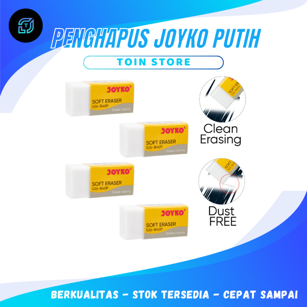 Jual Penghapus Joyko Putih 526-B40P - Super Clean Eraser 1 pcs | Shopee Indonesia