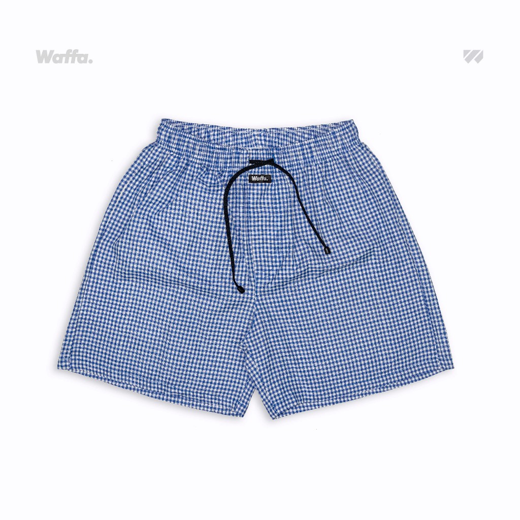 Jual WAFFA - Celana Boxer Unisex Motif Kotak-kotak Poliester Model Tali ...