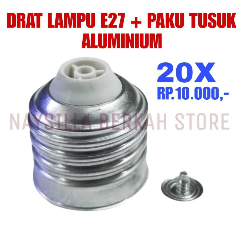 Jual 20X DRAT LAMPU E27 - ULIR LAMPU E27 + PAKU - DAPAT 20PCS - DRAT ...