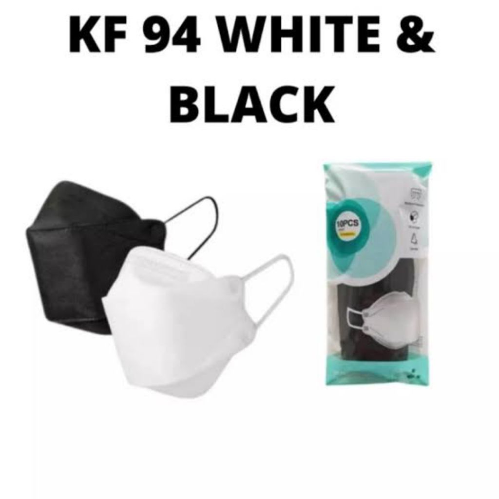 Jual Masker KF94 Hitam & Putih isi 10pcs | Shopee Indonesia