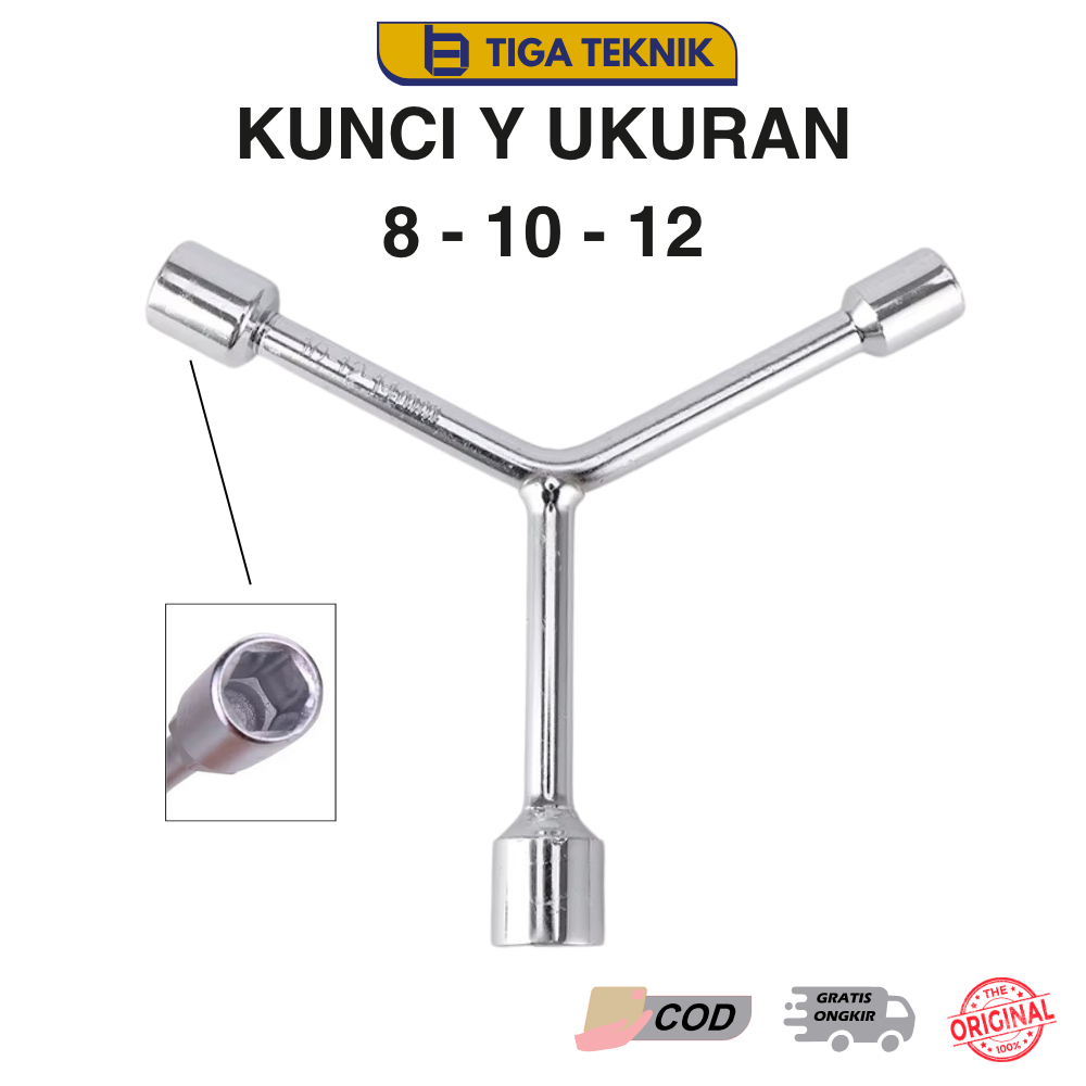 Jual Kunci Y Ukuran 8 10 12 - Kunci Pass Y Kunci Shok Y Tiga Cabang ...