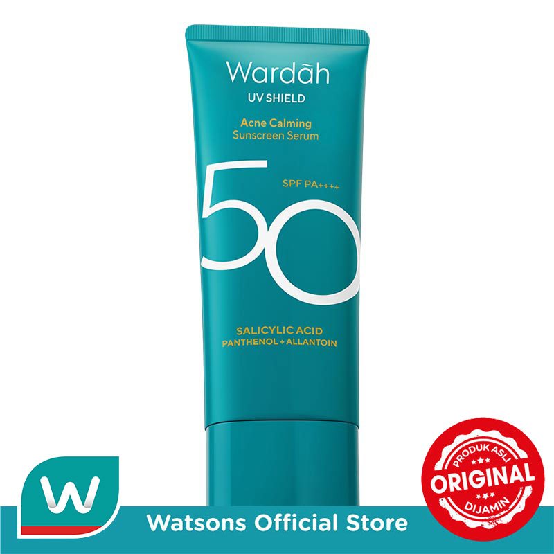 Jual Wardah UV Shield Acne Calming Sunscreen Serum SPF 50 PA++++ 100ml | Shopee Indonesia