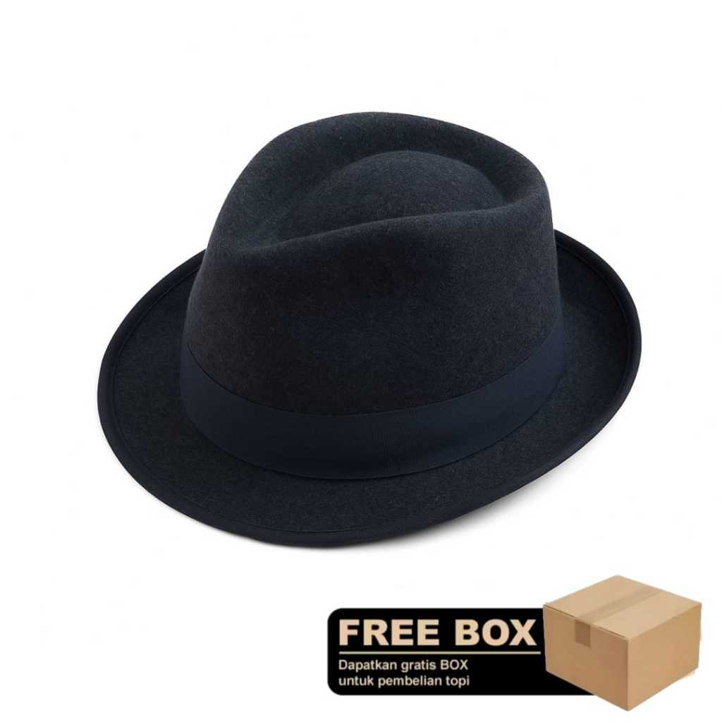 Jual Topi Fedora Laken Dewasa Fedora Hat Topi Fedora Polos Bludru Halus ...