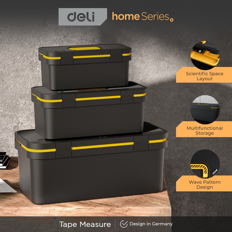 Jual Deli Tool Box Kuat Ukuran Kecil Sedang Besar 14" 17" 19" DL43281X ...