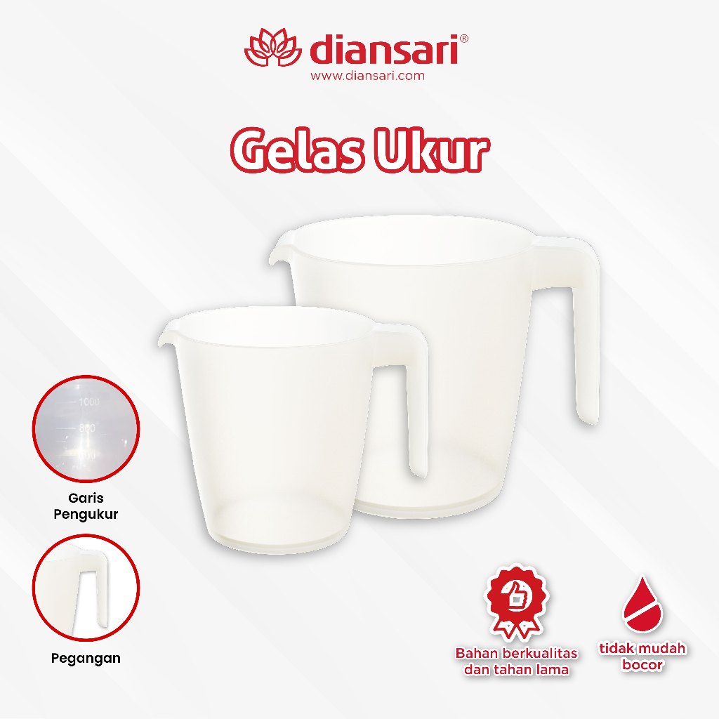 Jual DIANSARI Gelas Ukur 500 ml Gelas Takar Takaran Water Jug Teko ...