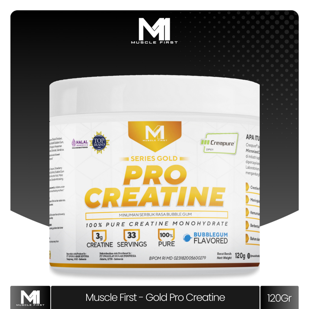 Jual Muscle First New Pro Creatine 120 Gram Creapure M1 Monohydrate 40 ...