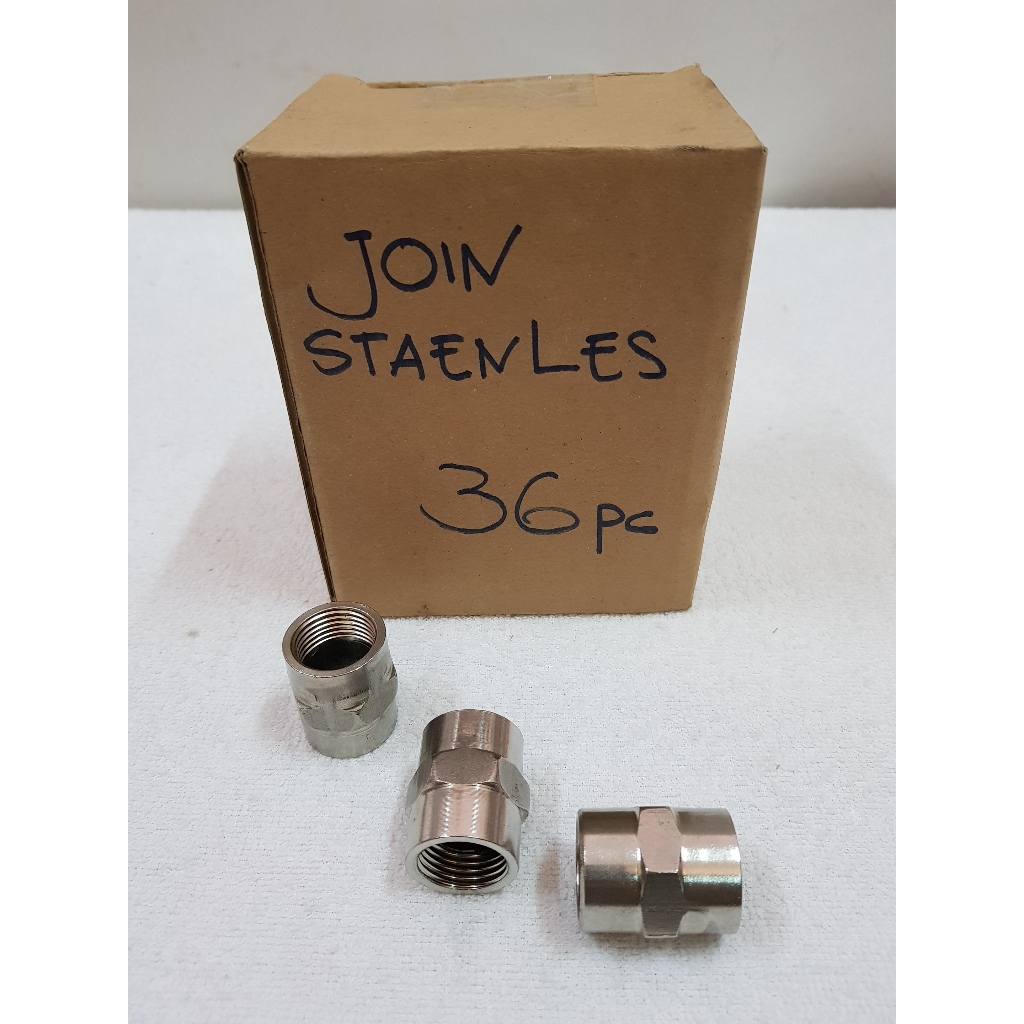 Jual JOIN PIPA SAMBUNGAN STAINLESS 1/2" (1 PC) | Shopee Indonesia
