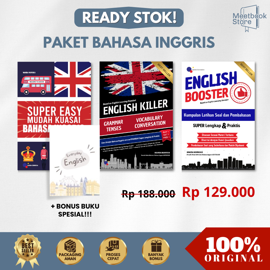 Jual Paket Murah 3+1 Buku Bahasa Inggris Best Seller / Paket Murah 3+1 ...