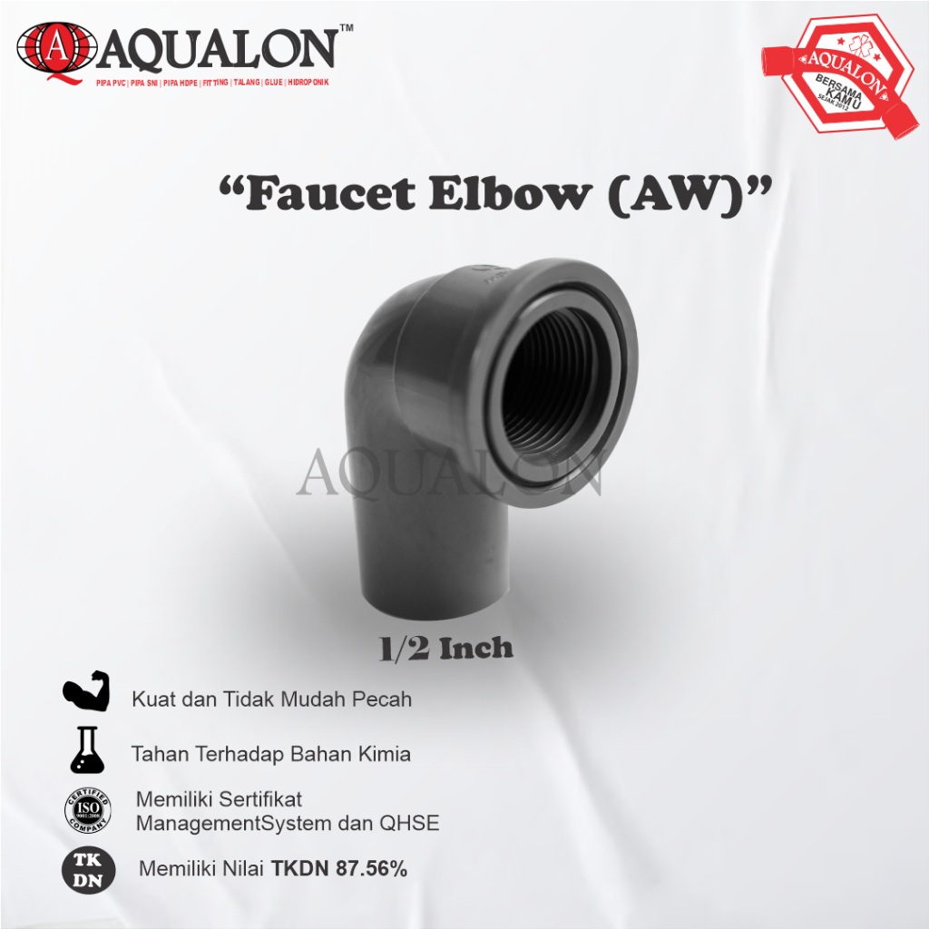 Jual FAUCET ELBOW (AW) 1/2 INCH - AQUALON | Shopee Indonesia