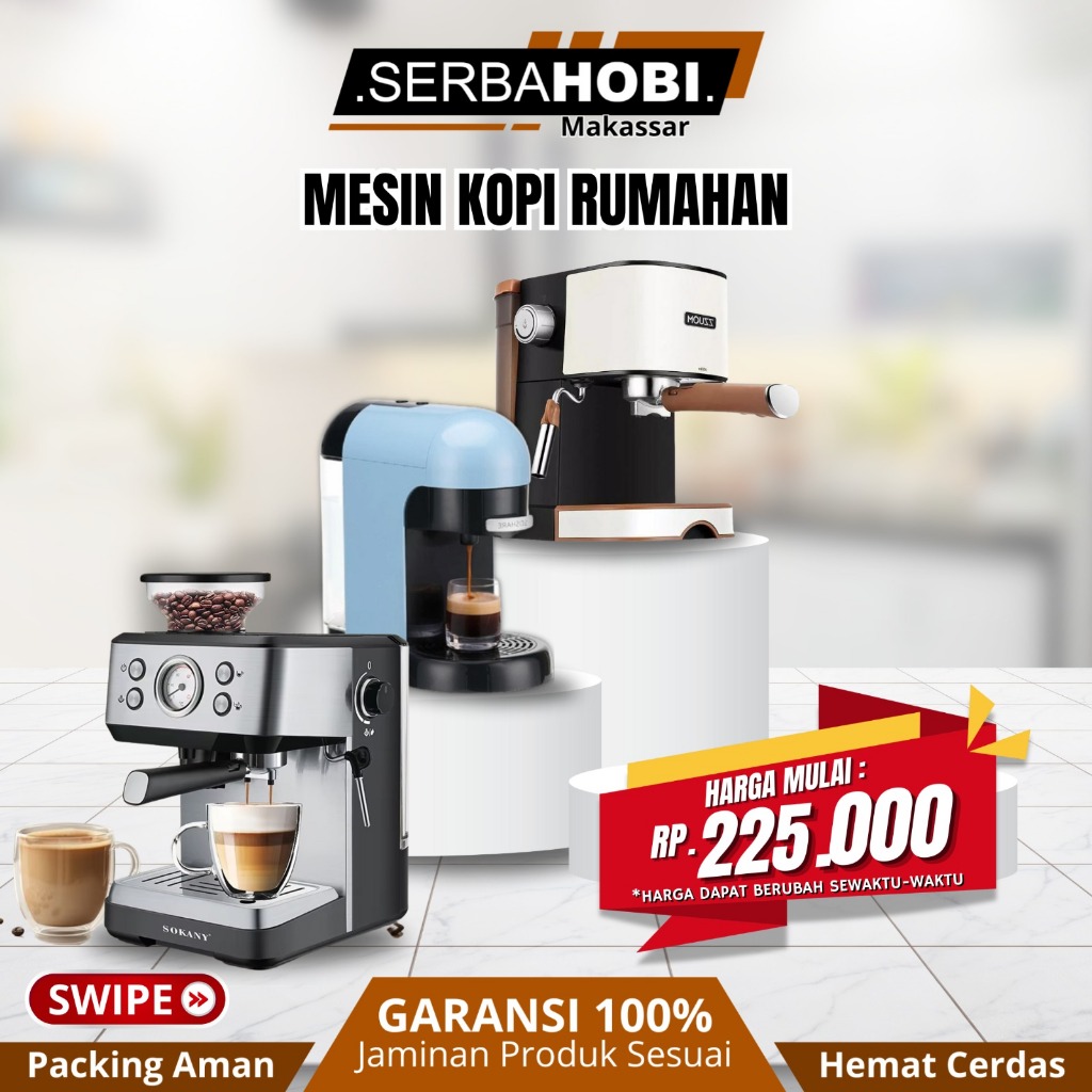 Jual Mesin Kopi Espresso Untuk Rumahan / Espresso Machine / Coffee ...