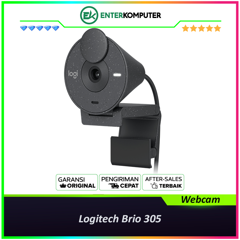 Jual Logitech Brio 305 - 1080p Webcam with Auto Light Corection, noise ...