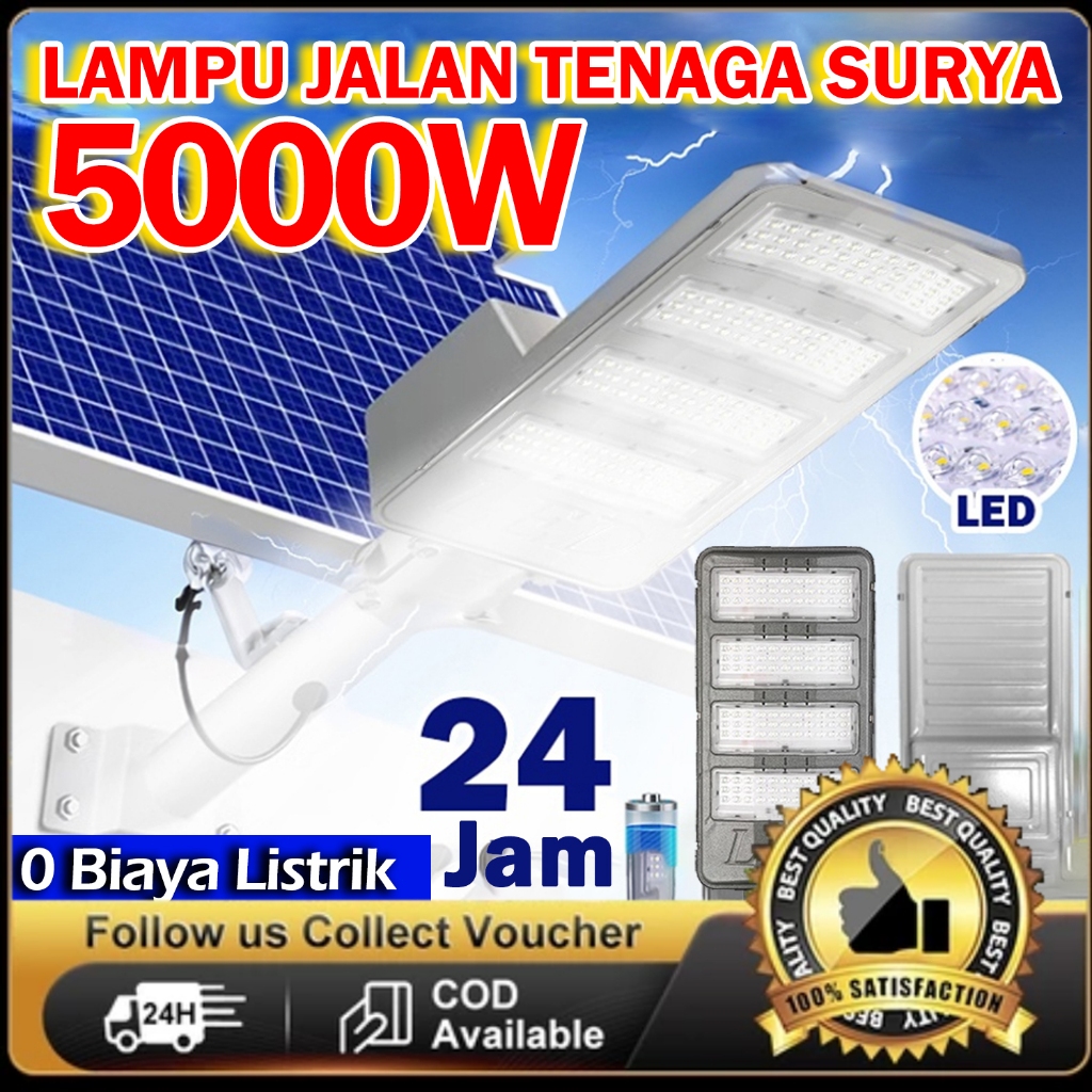 Jual LAMPU JALAN SOLAR 5000W SOLAR CELL LSMPU 24 JAM OTOMATIS OUTDOOR ...