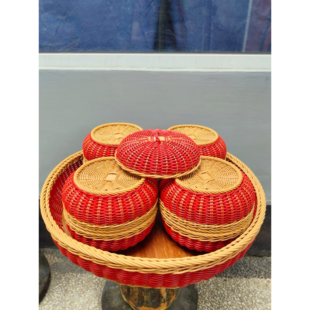 Jual Set nare keben bulat bahan rotan sintetis Uk induk 50cm anak 20cm ...