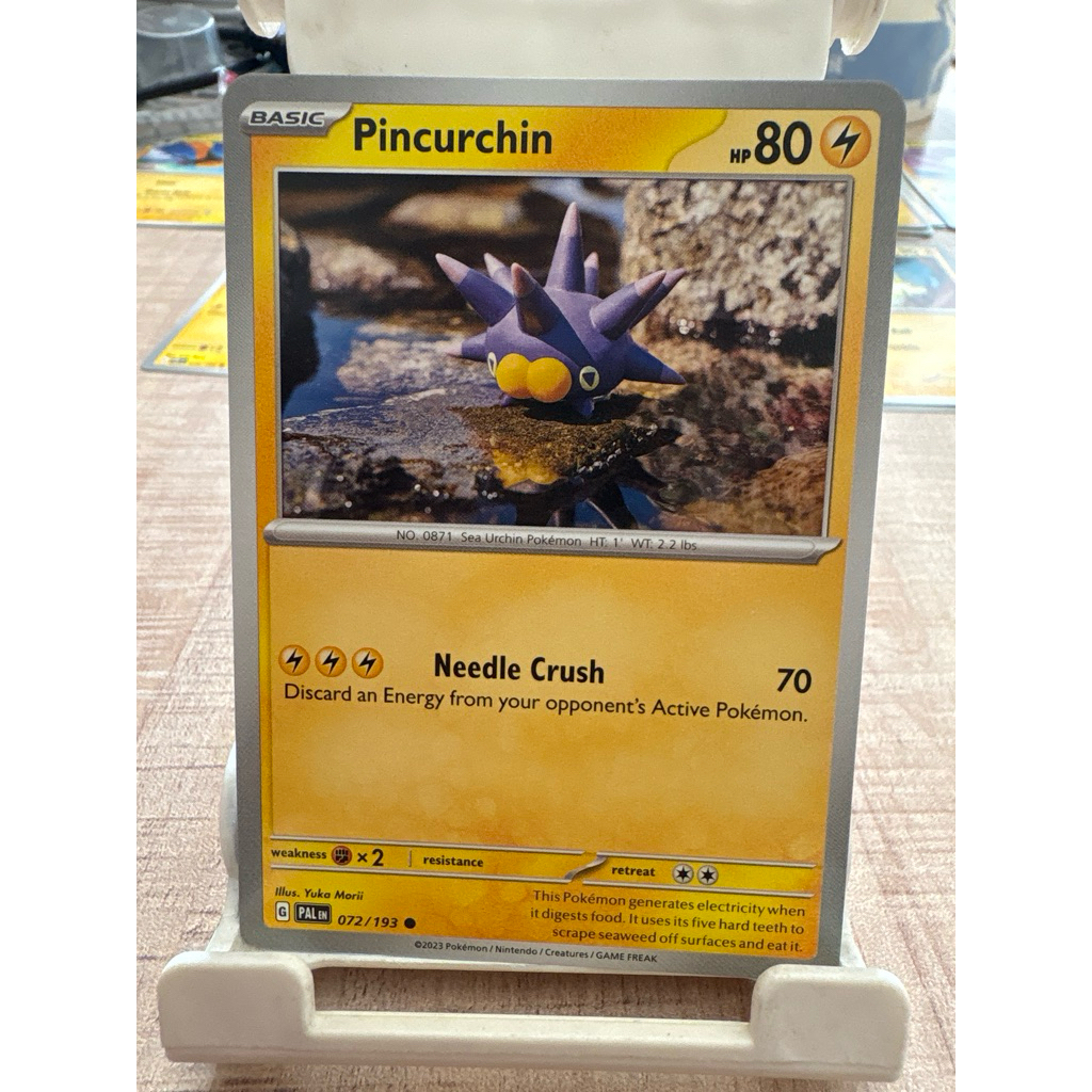 Jual kartu pokemon original common pincurchin pal 072/193 | Shopee ...