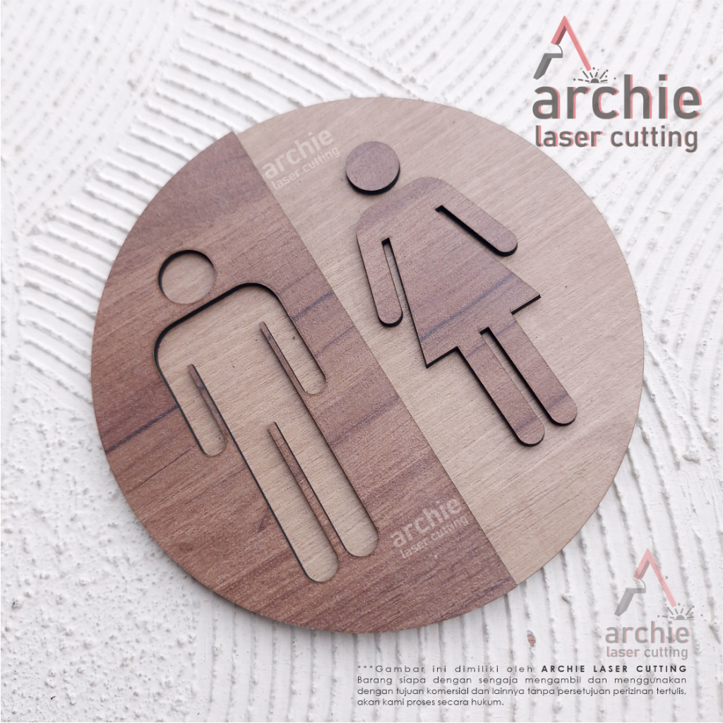 Jual Toilet Sign Modern / Tanda Toilet / Sign Toilet Cafe / Sign Kayu ...