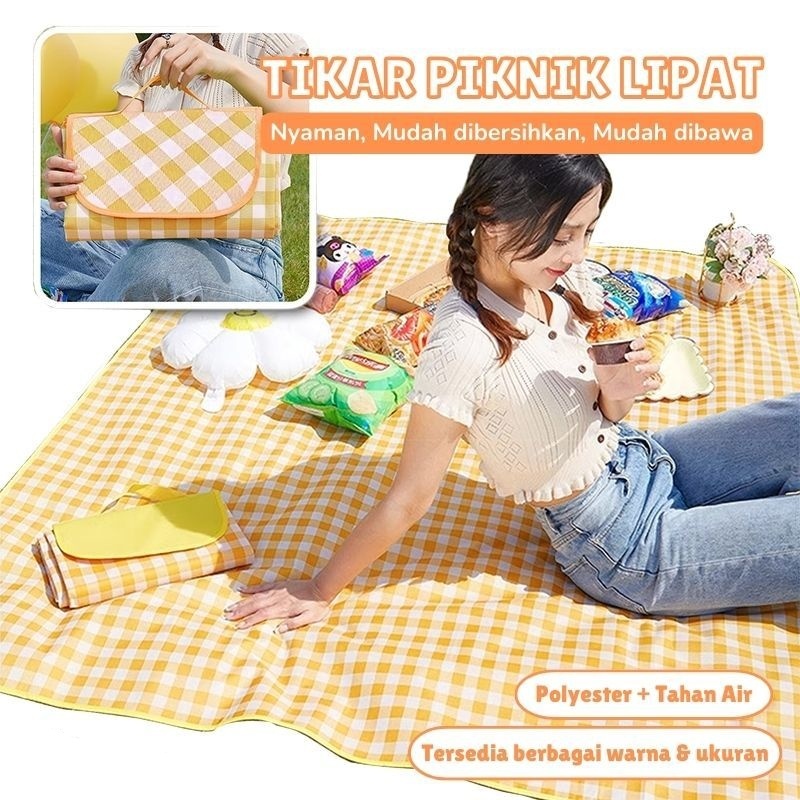Jual Tikar Piknik Tebal Waterproof 100x150cm/150x200cm Alas Camping ...