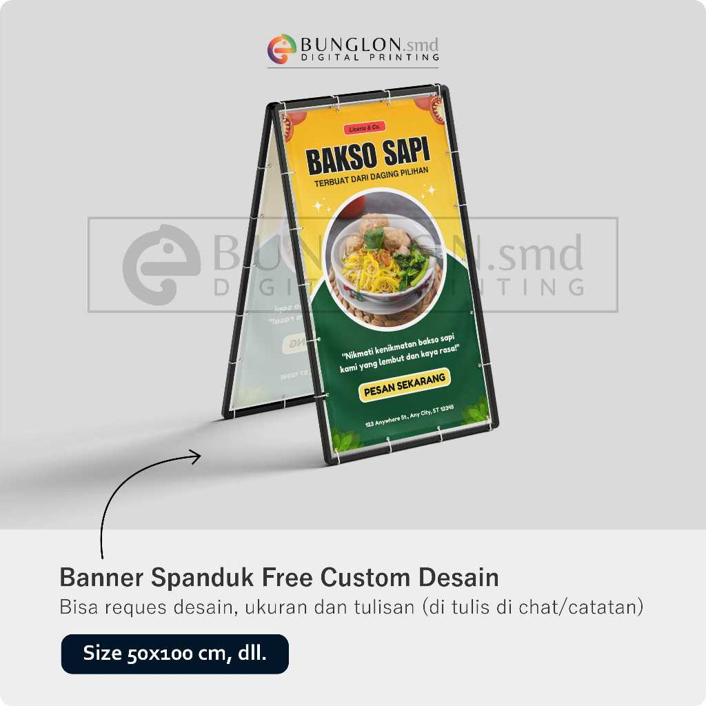 Jual Banner Spanduk Bakso Sapi Free Custom Desain | Shopee Indonesia
